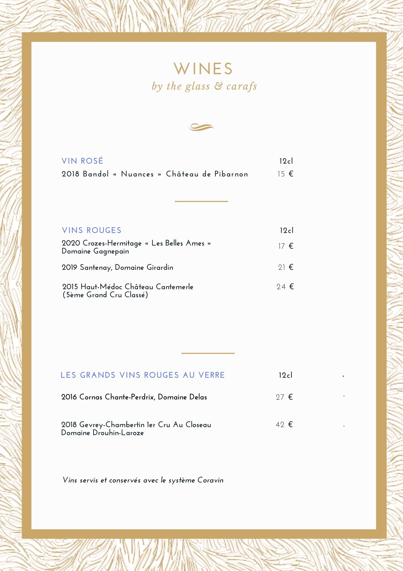 Lunch Menu - L'Arôme